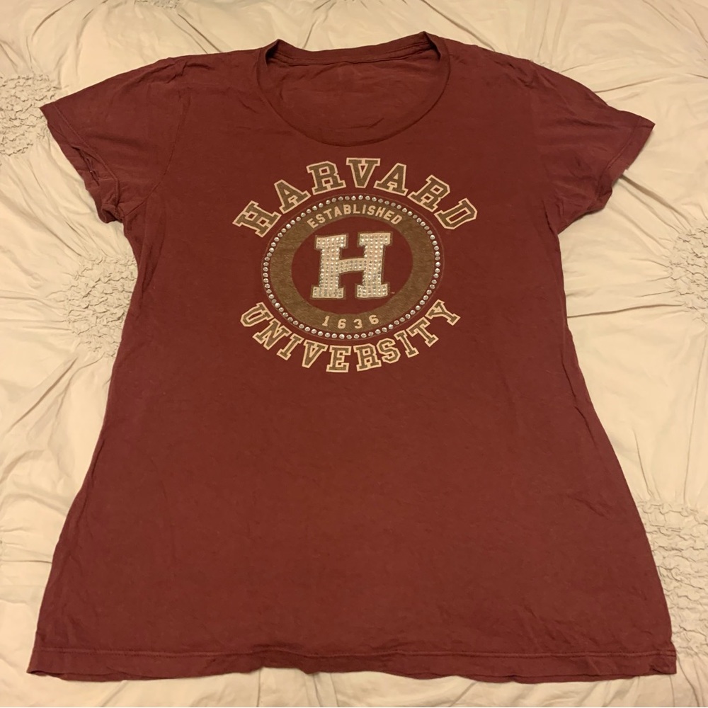 Harvard University Maroon T-Shirt With Gorgeous Spark… - Gem